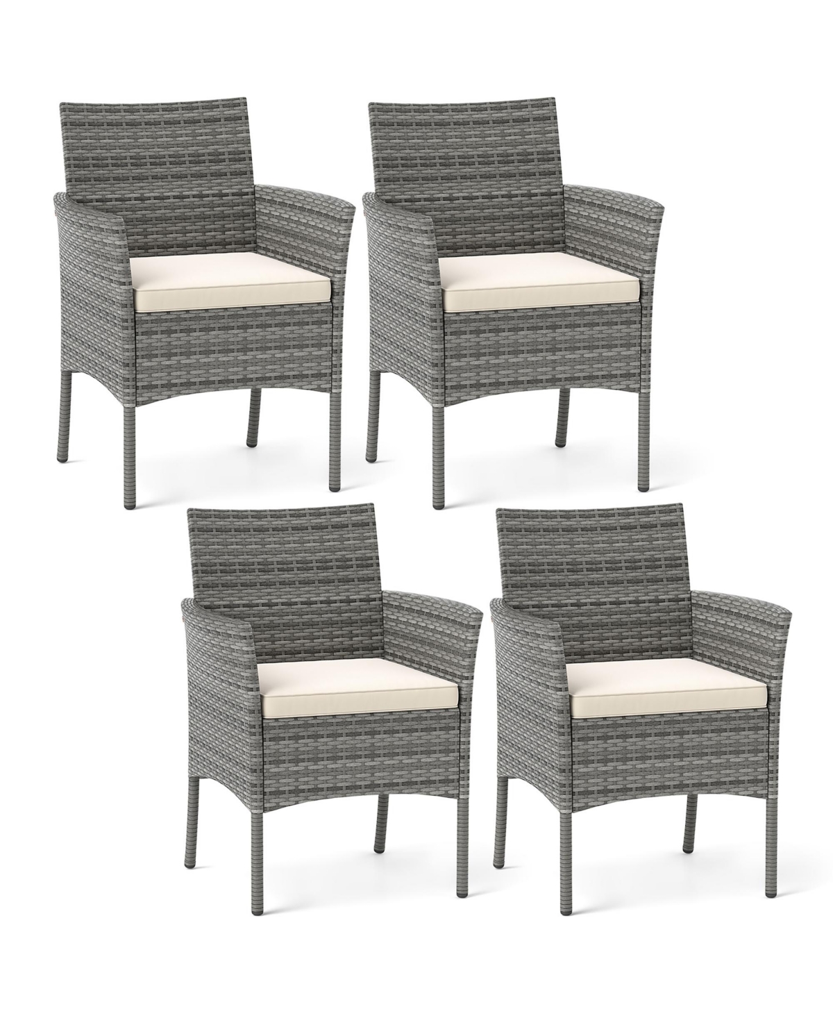 Click here for Gymax Outdoor Pe Wicker Chairs Set of 2 Patio Dini... prices
