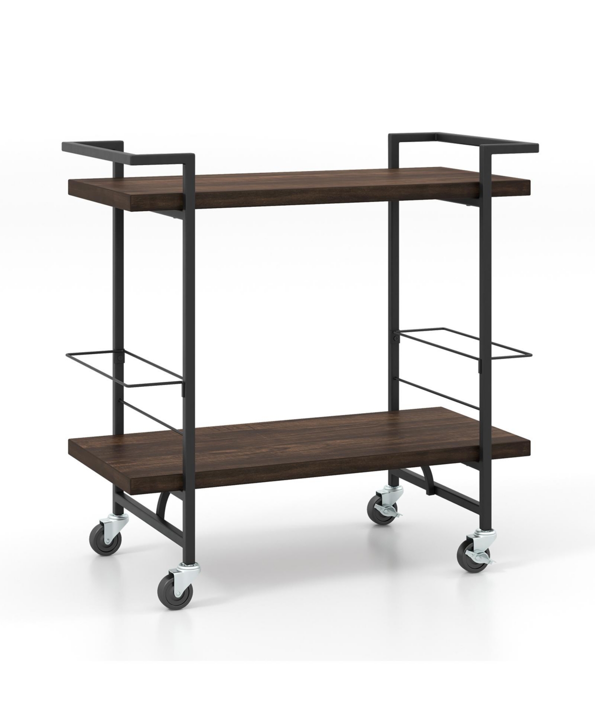 Click here for Gouun 2-Tier Rolling Bar Cart with Anti-Fall Guard... prices