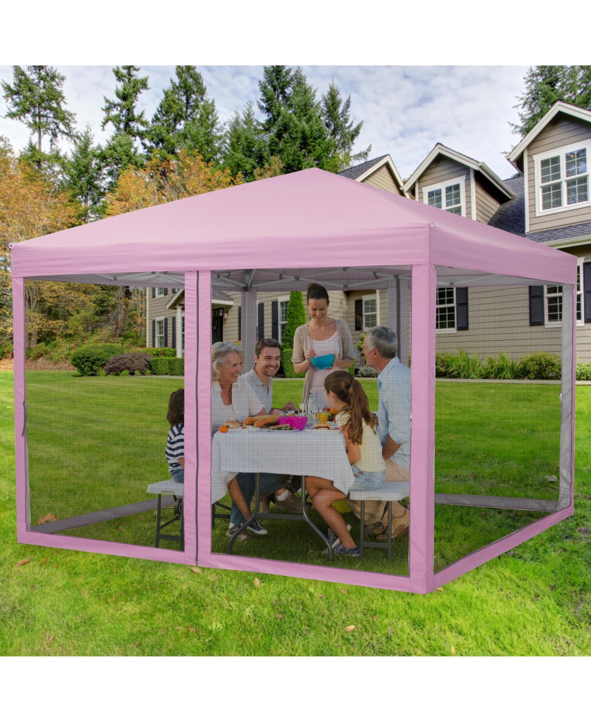 Click here for Homfan Pop-Up Canopy Tent with Bug Screen Mesh Sid... prices