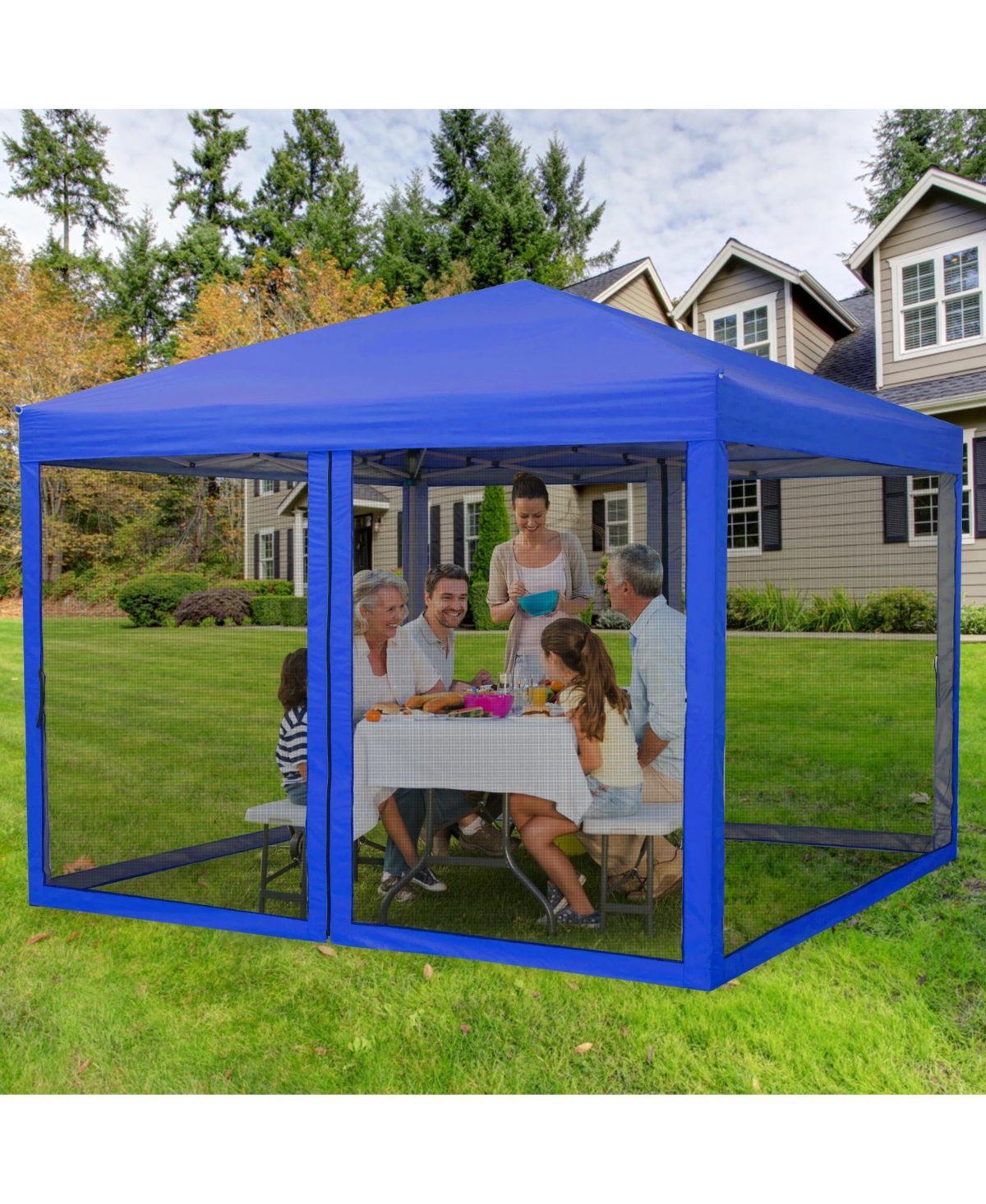 Click here for Homfan Pop-Up Canopy Tent with Bug Screen Mesh Sid... prices
