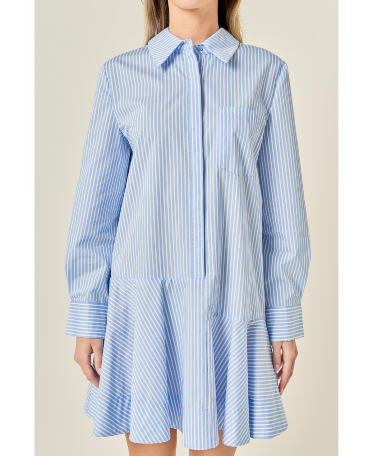 Click here for English Factory Womens Stripe Collar Flared Skirt... prices