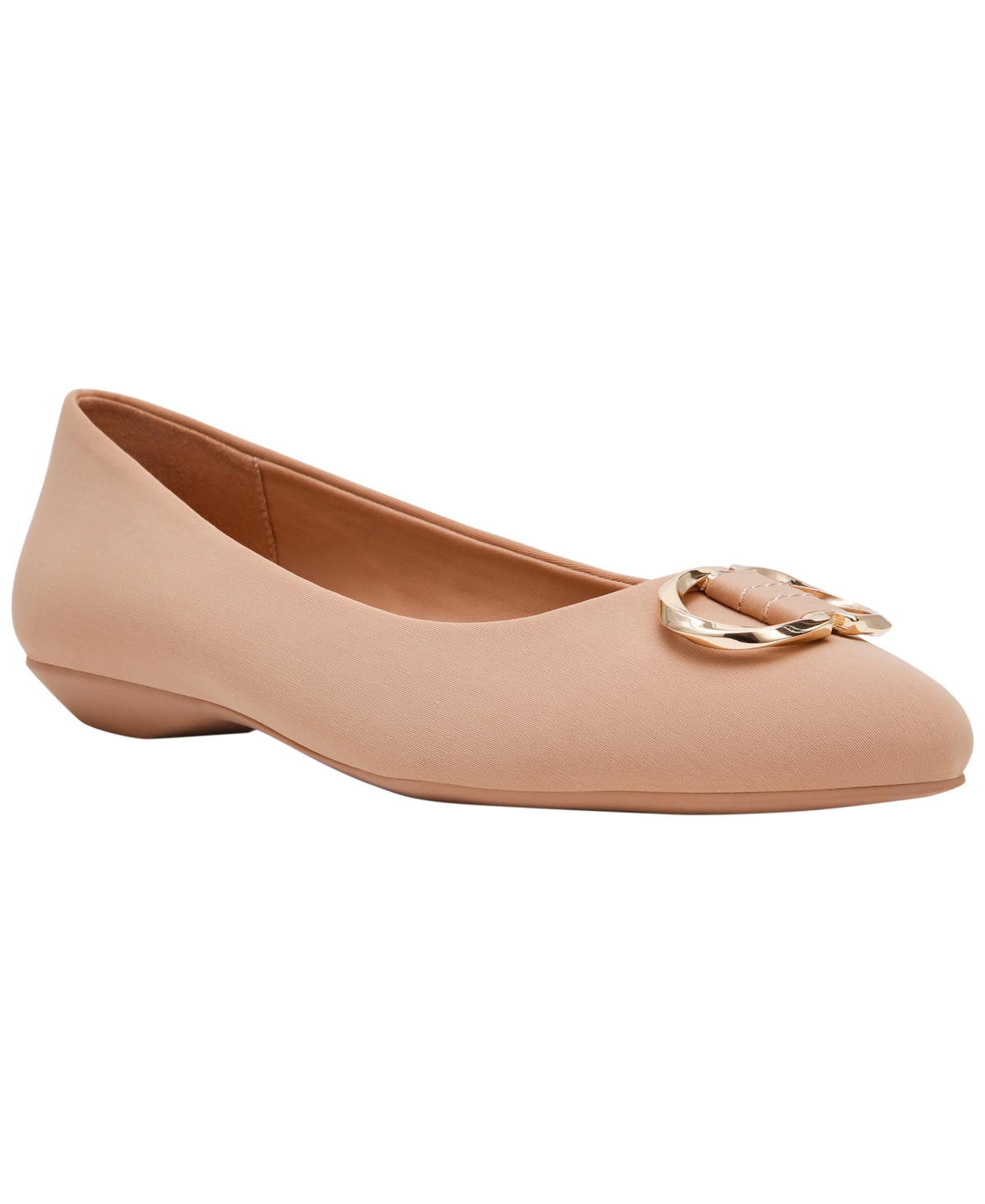 Click here for Anne Klein Womens Oswego Slip-On Flats - Nude Stre... prices