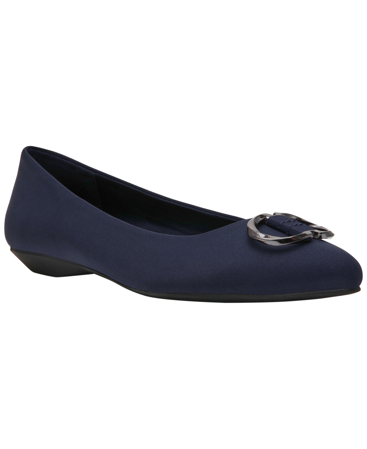 Click here for Anne Klein Womens Oswego Slip-On Flats - Navy Stre... prices