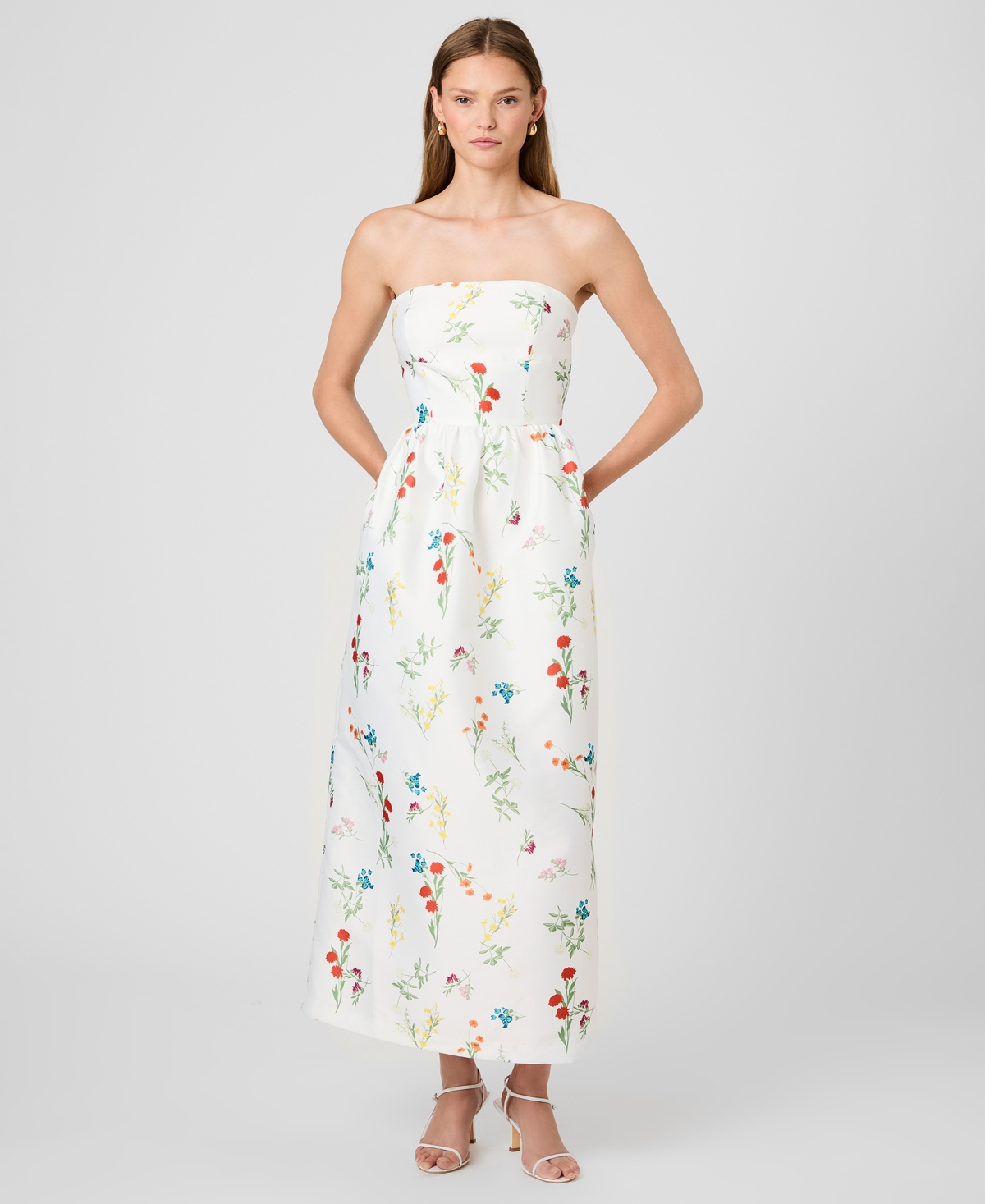 Click here for French Connection Womens Strapless Printed Dress -... prices