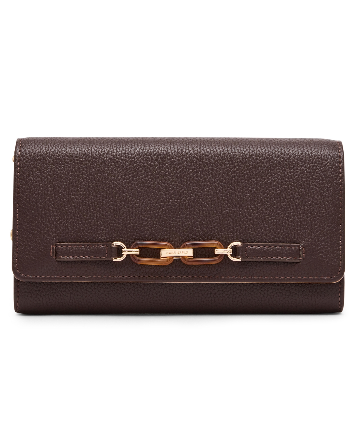 Click here for Anne Klein Tortoise Chain Link Mini Wallet - Brown prices