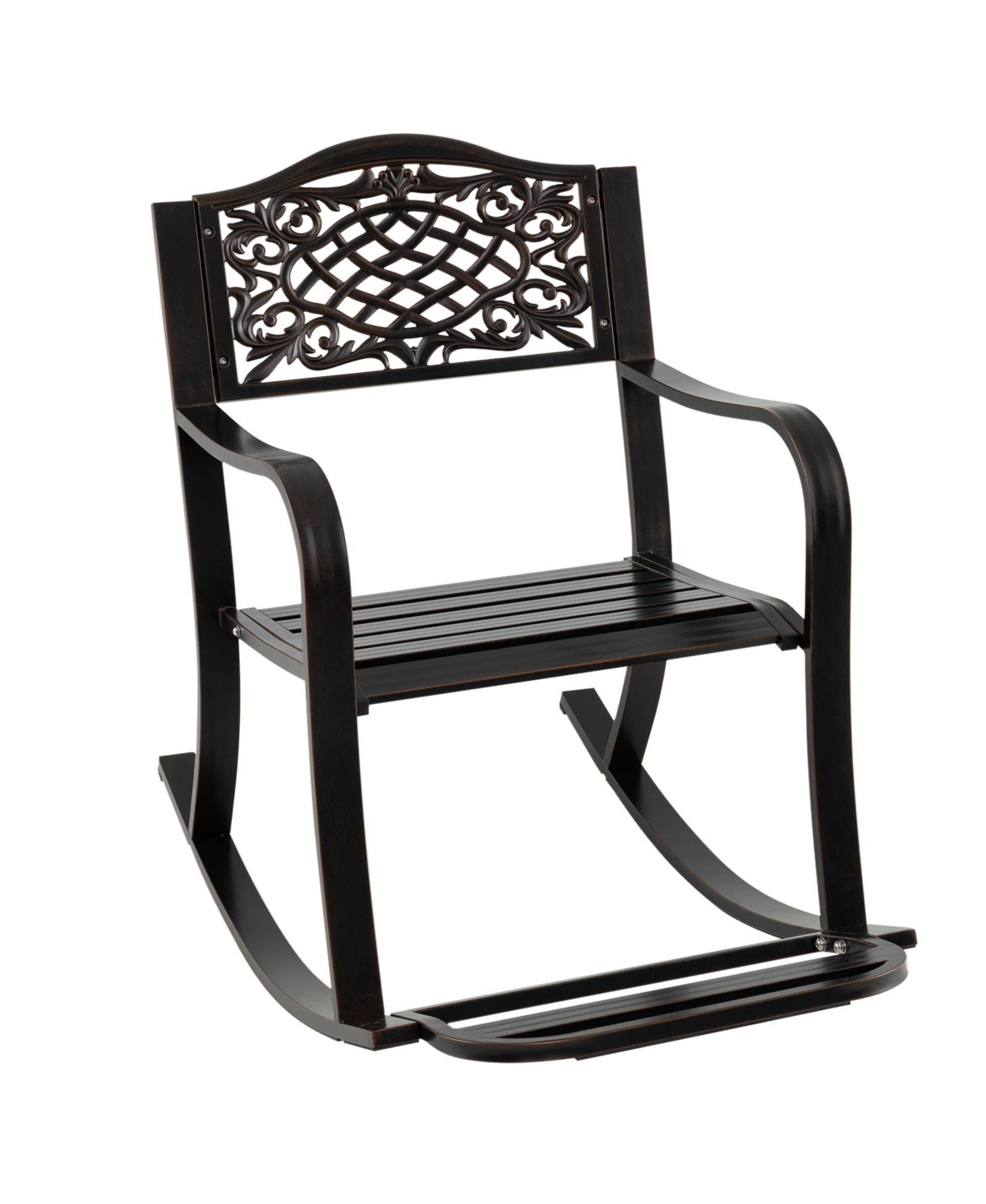 Click here for Slickblue Patio Rocking Chair with Footrest and Cu... prices