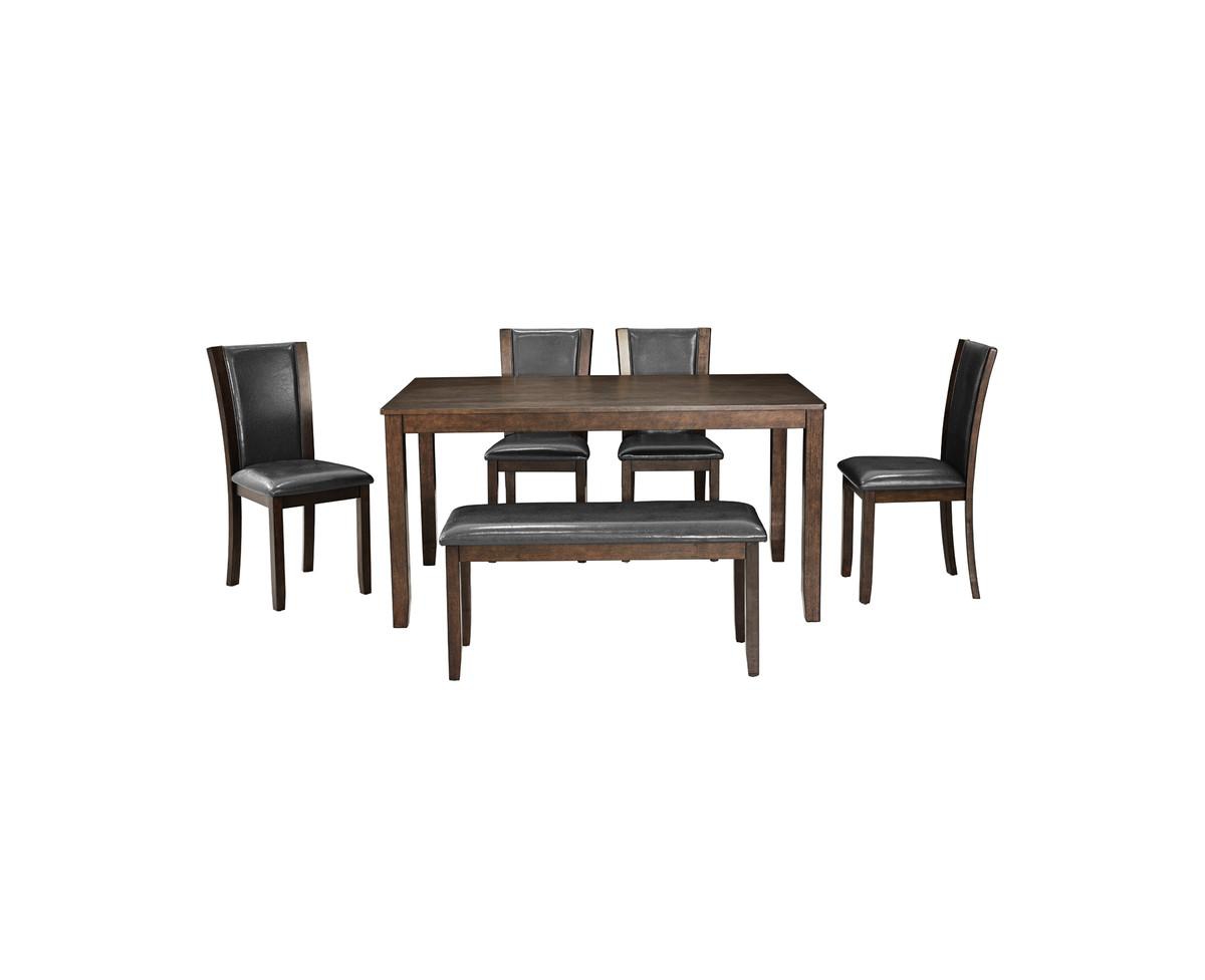 Click here for sumyeg 6-Piece Dark Walnut Farmhouse Dining Set wi... prices