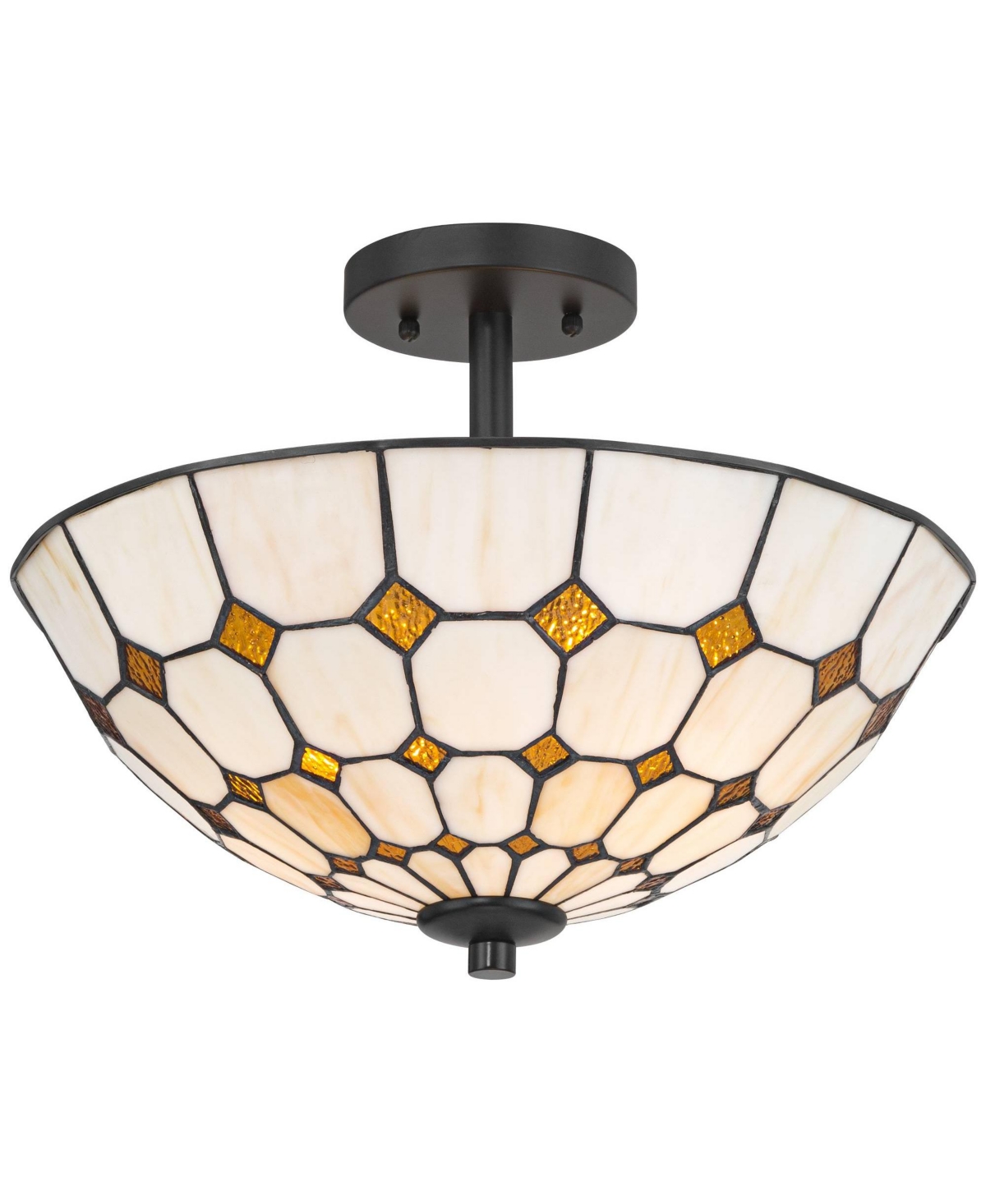 Click here for Robert Louis Tiffany Audrey Wide Art Glass 2-Light... prices