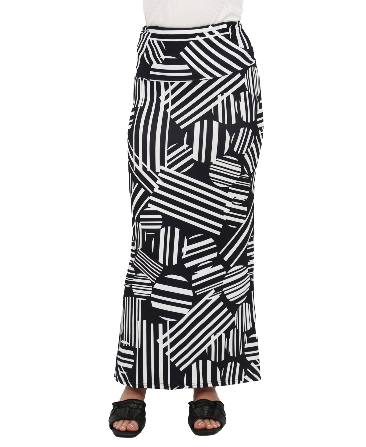 Click here for 24seven Comfort Apparel Womens Abstract Print Maxi... prices