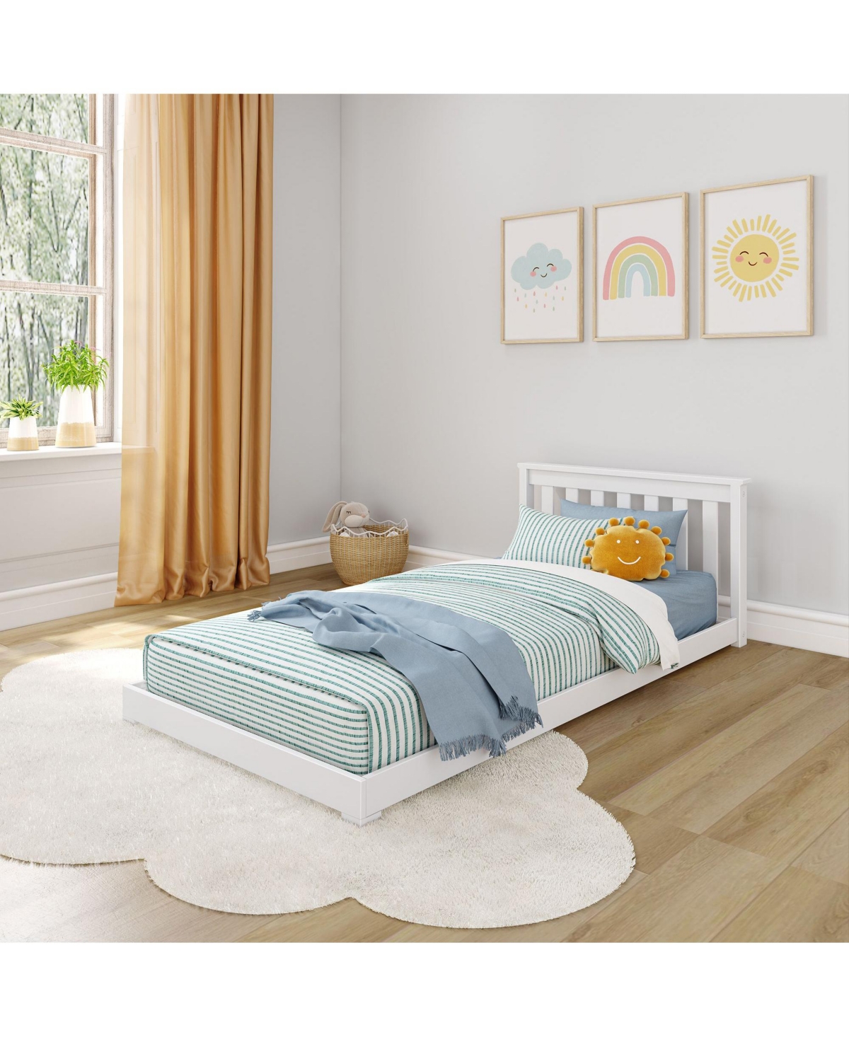 Click here for Max & Lily Classic Floor Bed  Twin - White prices