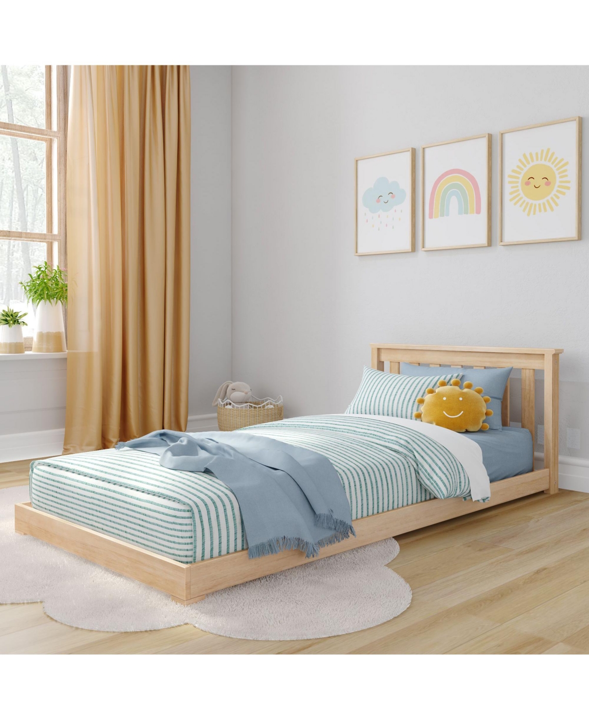 Click here for Max & Lily Classic Floor Bed  Twin - Blonde prices