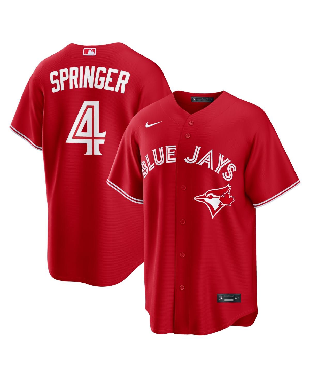 Click here for Nike Mens George Springer Red Toronto Blue Jays Ca... prices