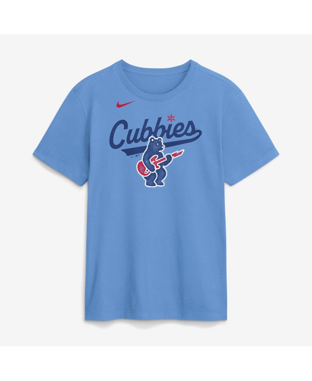 Click here for Nike Mens Light Blue Chicago Cubs Electric Bear T-... prices