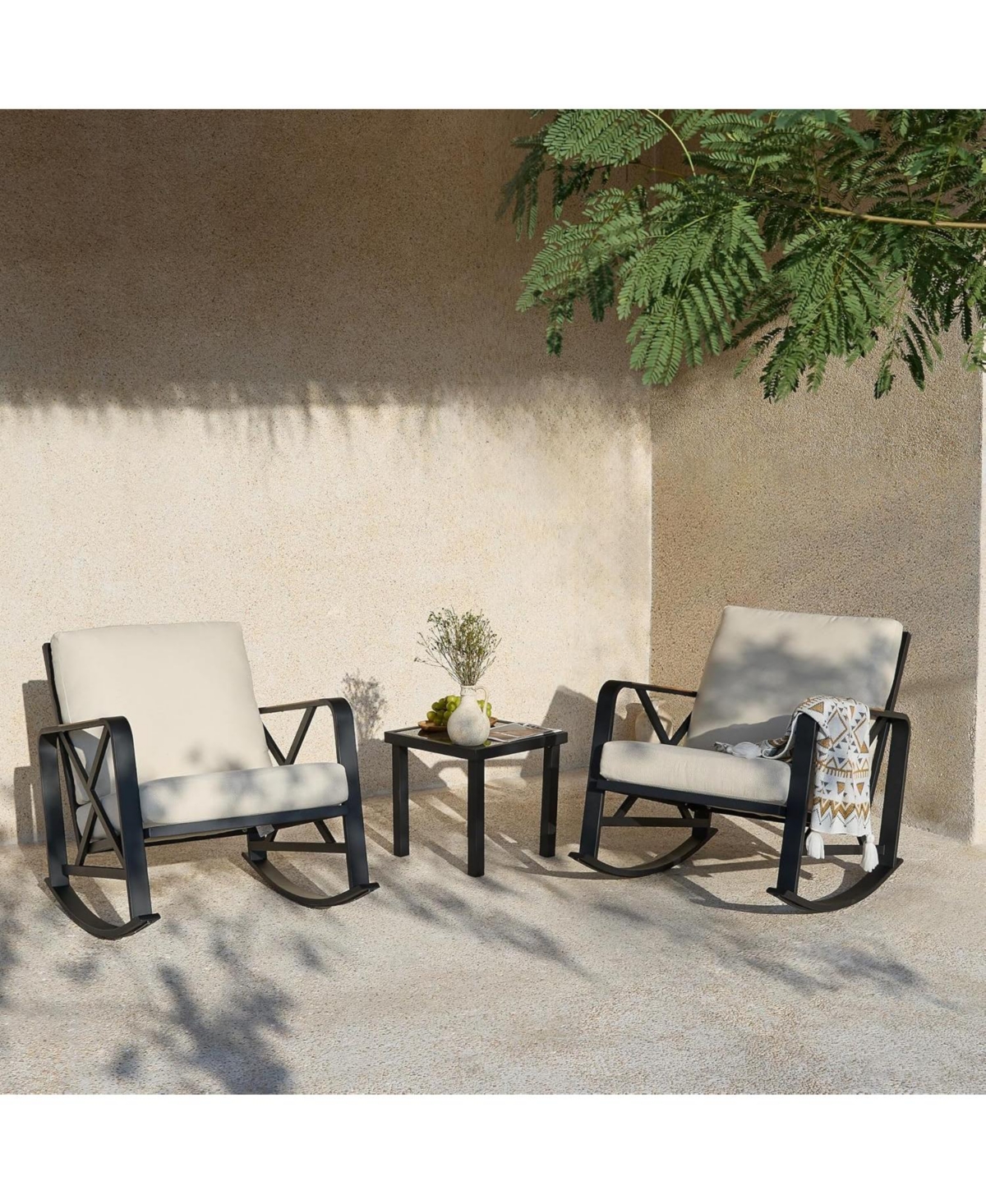 Click here for Tribesigns Outdoor Rocking Chair Set  3PCS Rocking... prices