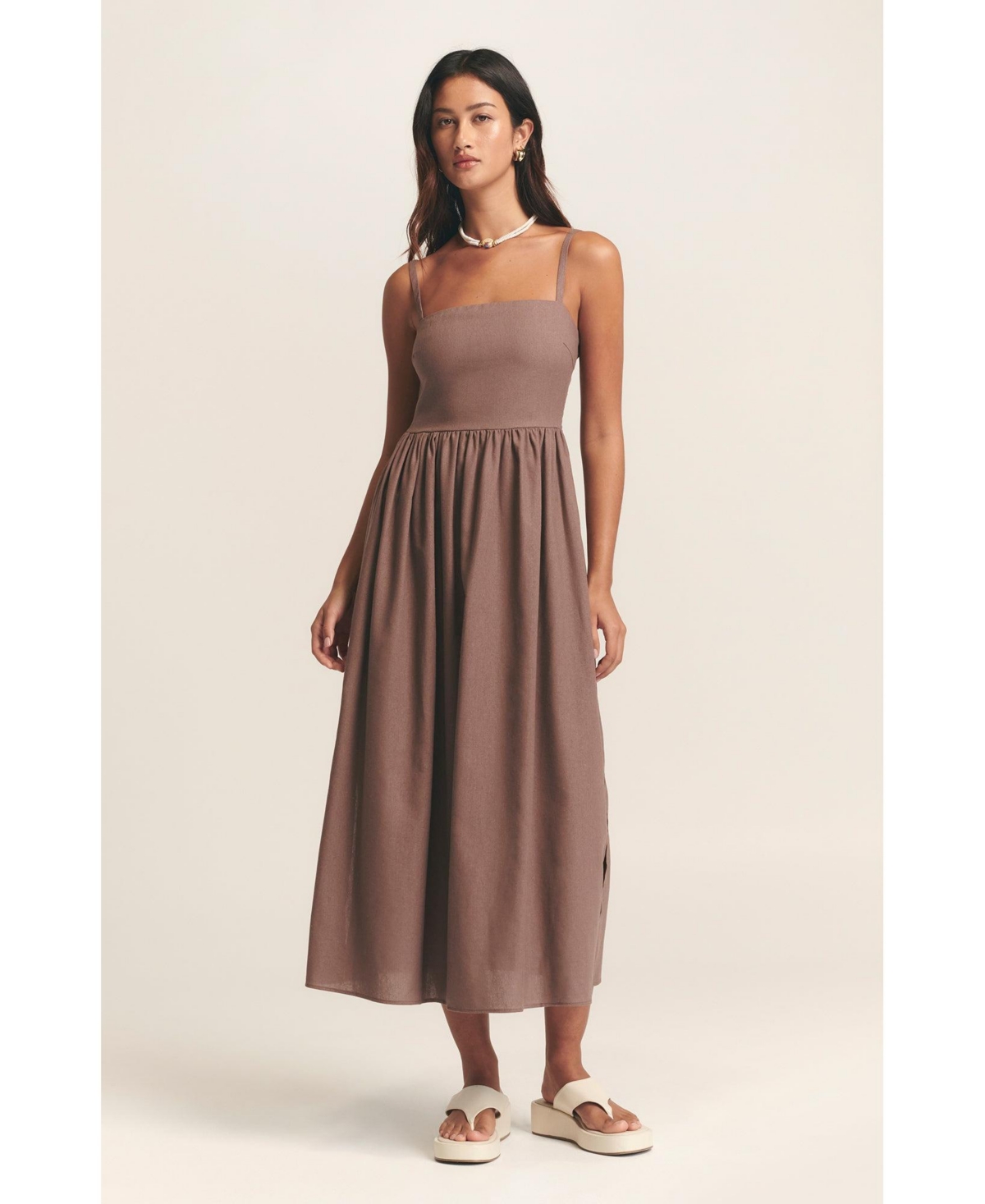 Click here for St Mrlo Womens Lanah Midi Dress - Cacao prices