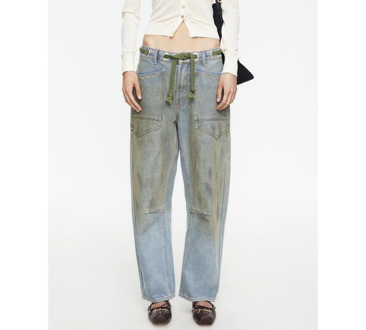 Click here for Lioness Womens Rush Hour Tie-Front Side Jeans - St... prices