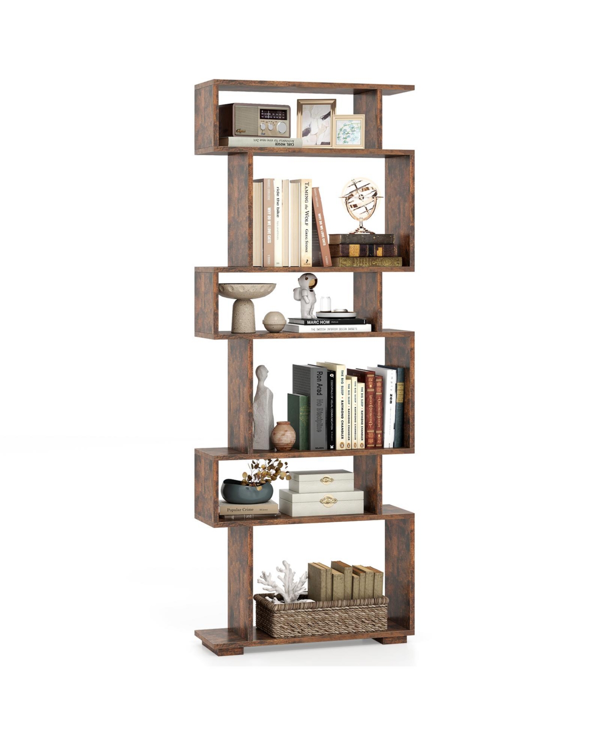 Click here for Gouun 6-Tier Geometric Bookshelf with Anti-Tipping... prices