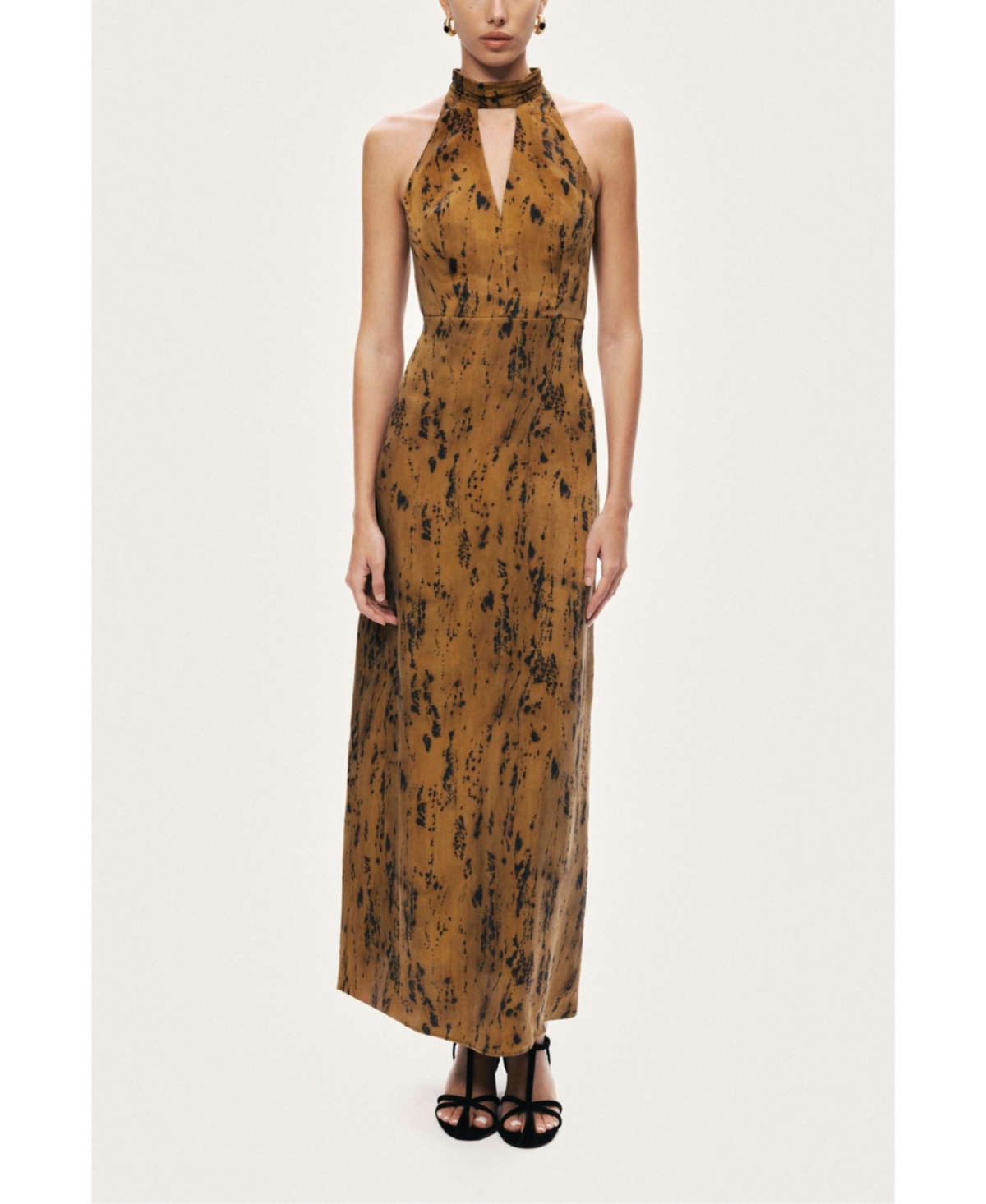 Click here for Nocturne Womens Printed Halter-Neck Maxi Dress - M... prices