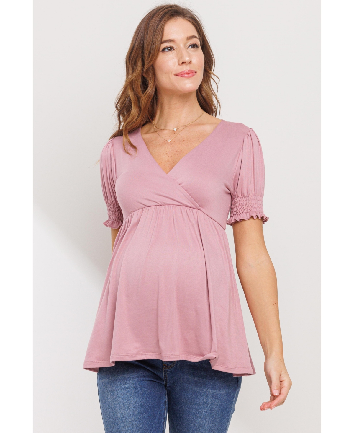 Click here for Hello Miz Maternity Wrap Nursing Top with Empire W... prices