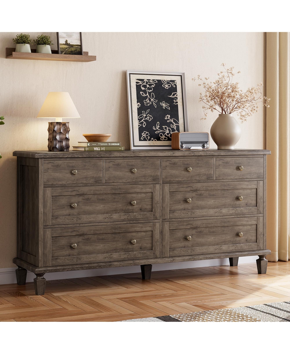 Click here for gaomon Bedroom 59 8-Drawer Dresser Tv Stand  Wood... prices