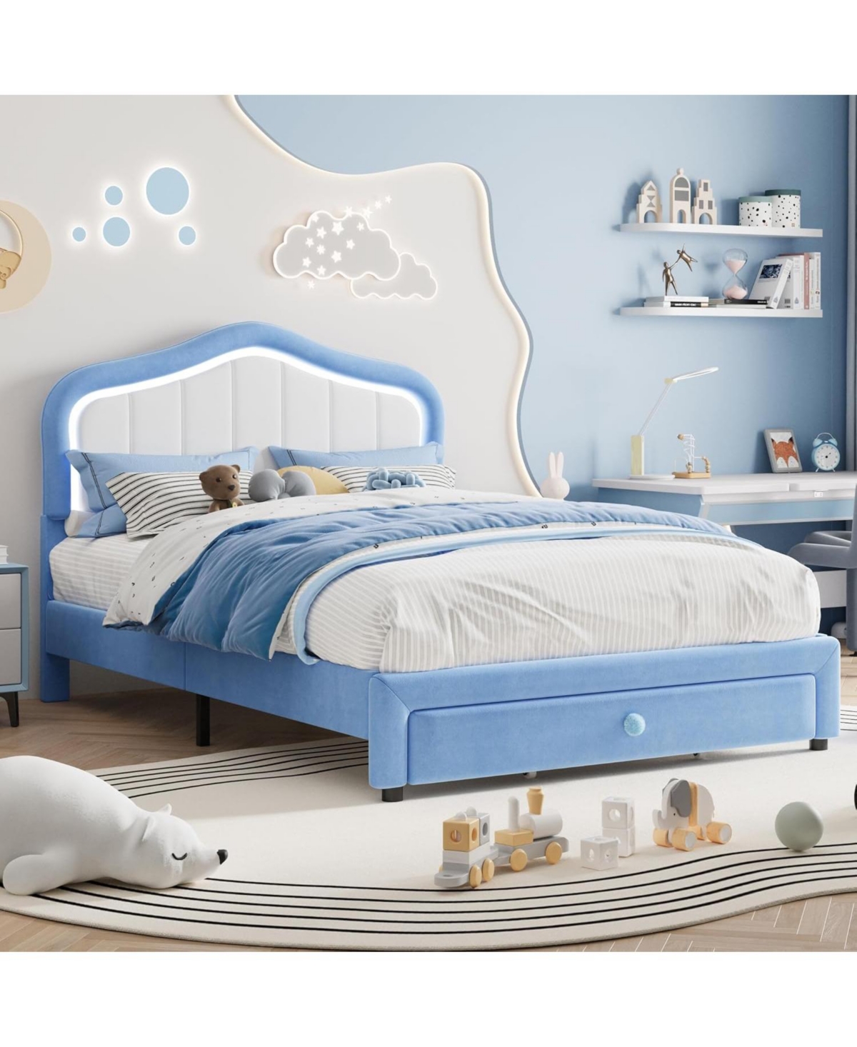 Click here for gaomon Full Upholstered Bed Frame with Storage Dra... prices