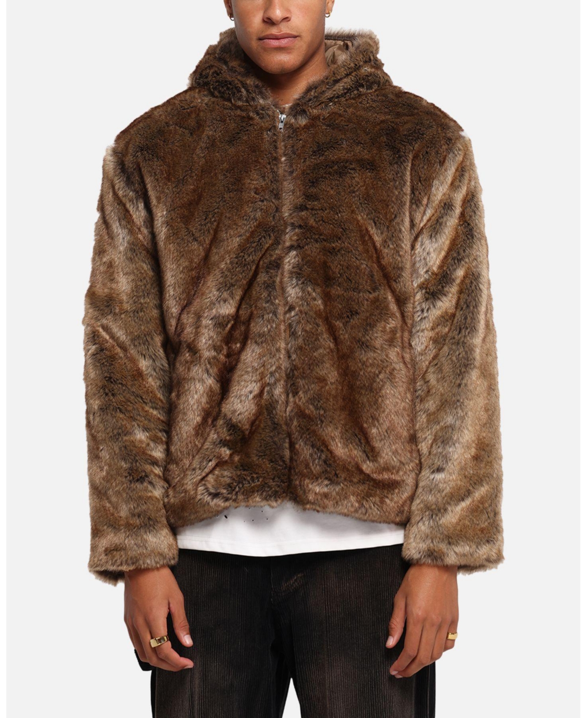 Click here for Xxiii Mens Into The Wild Fur Jacket - Brown prices