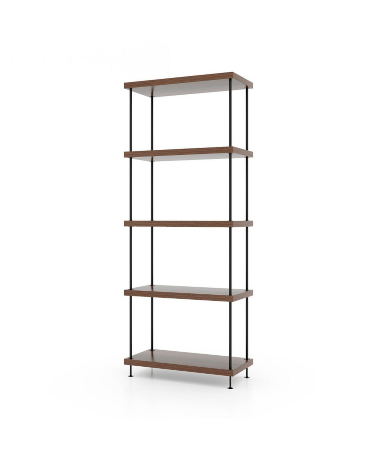 Click here for Gouun Tall 5-Tier Bookshelf with Metal Frame and A... prices