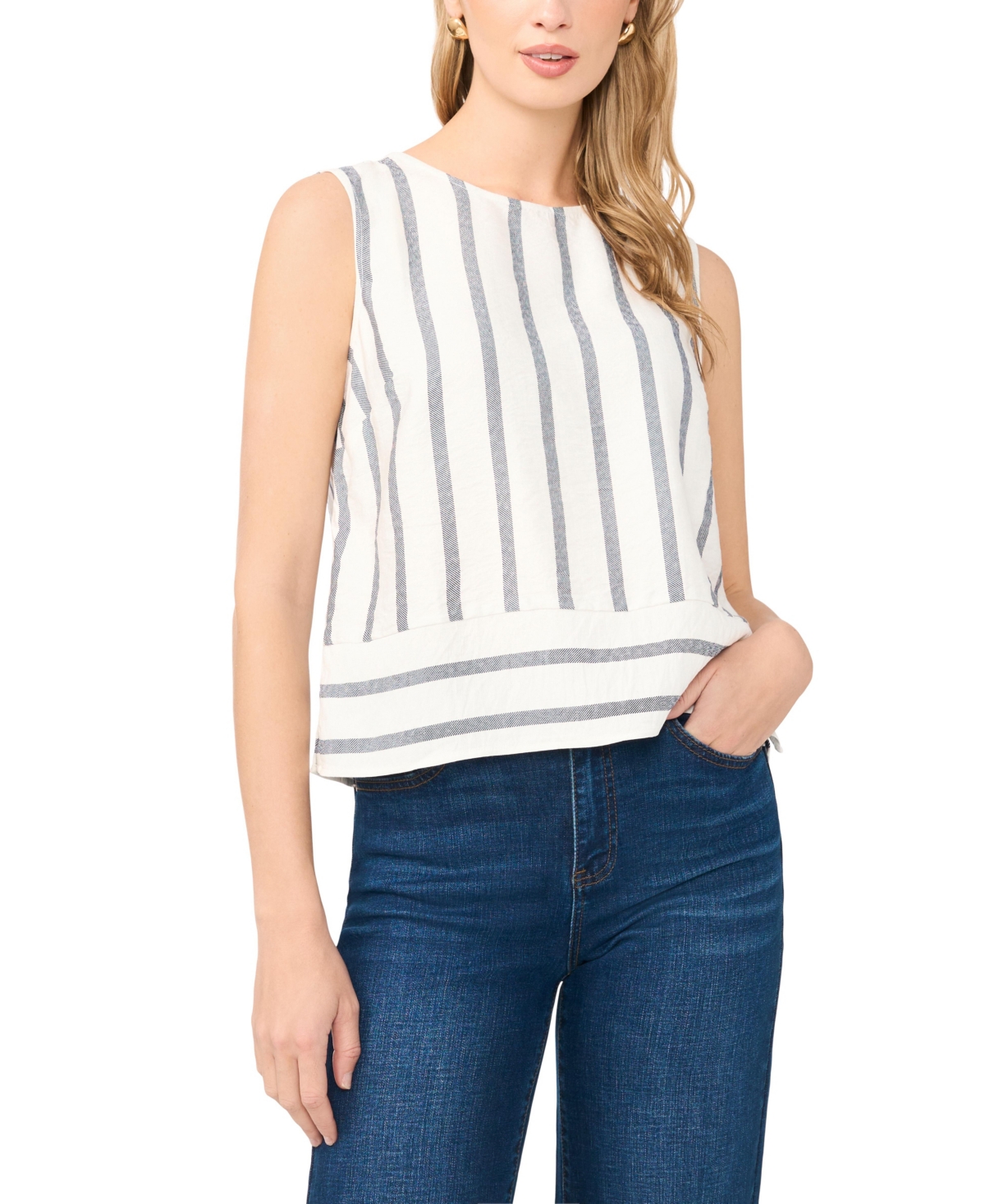 Click here for Vince Camuto Womens Sleeveless Crewneck Blouse - C... prices