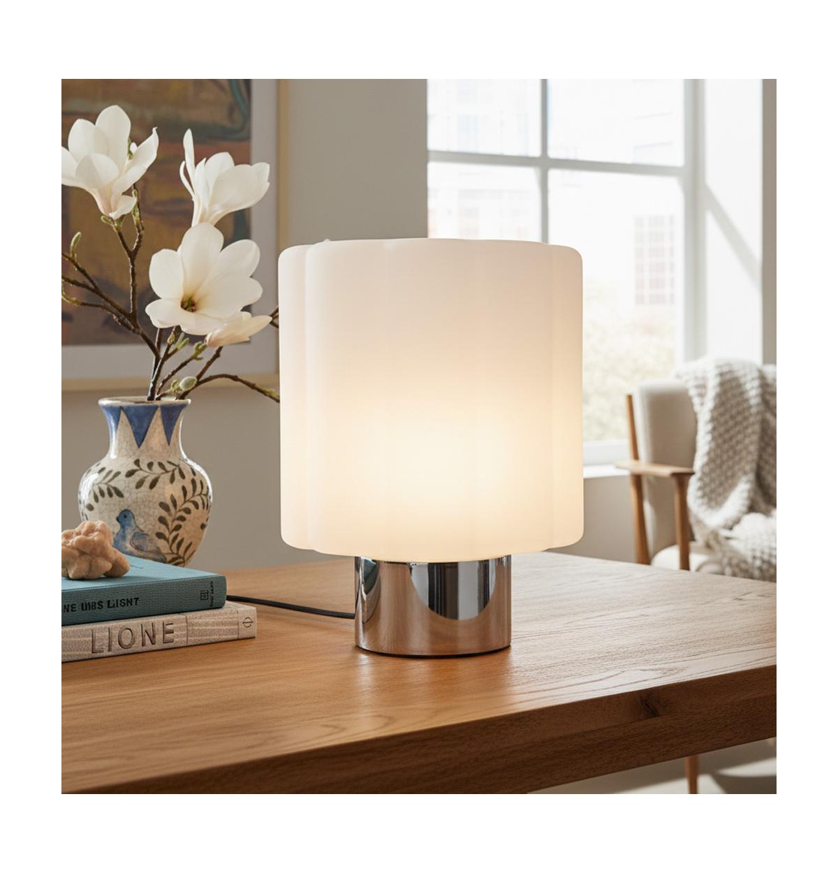 Click here for Brightech Addison Chrome Novelty Led Table Lamp wi... prices