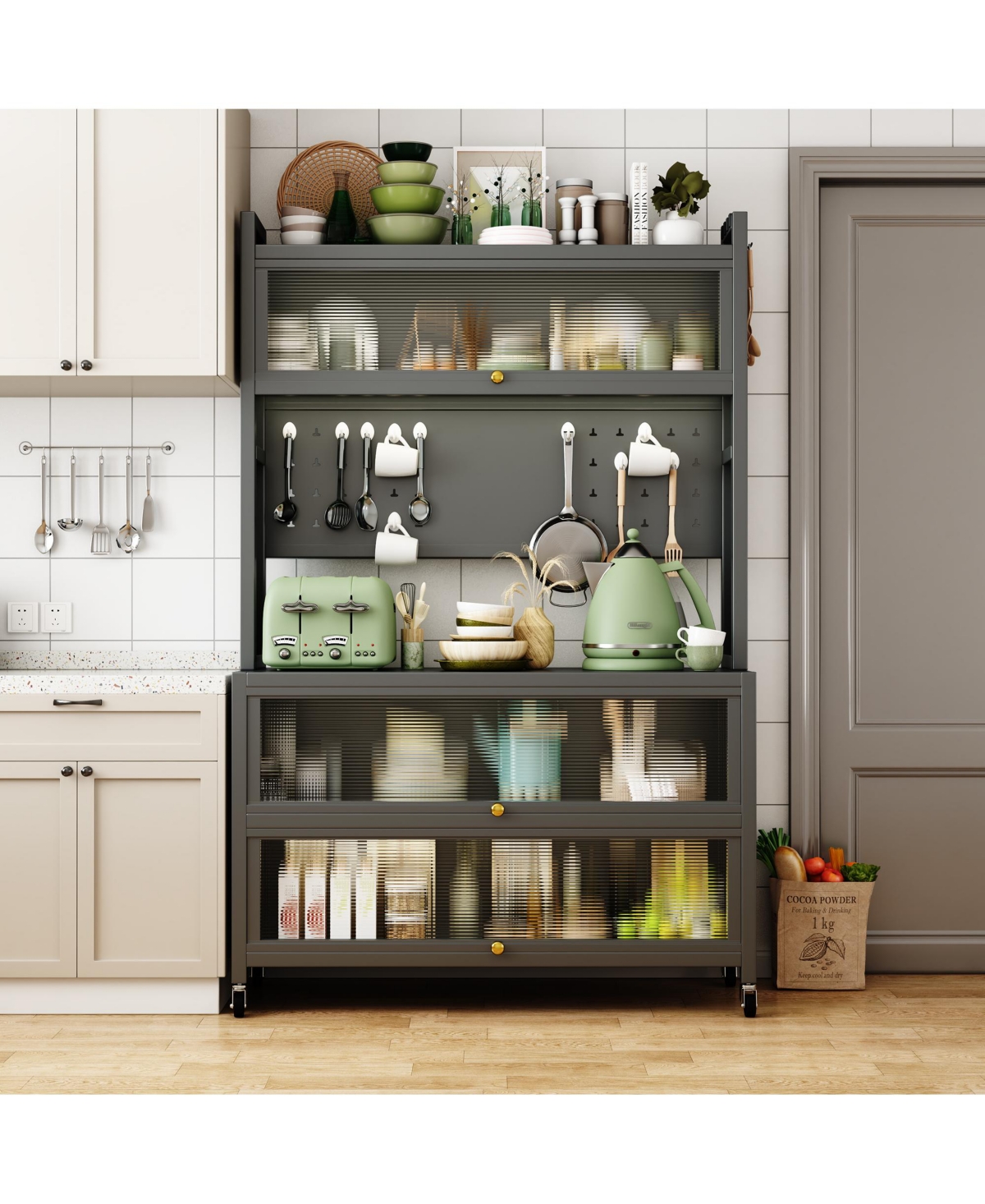 Click here for flynama 65 5-Tier Kitchen Bakers Rack with Flip Do... prices