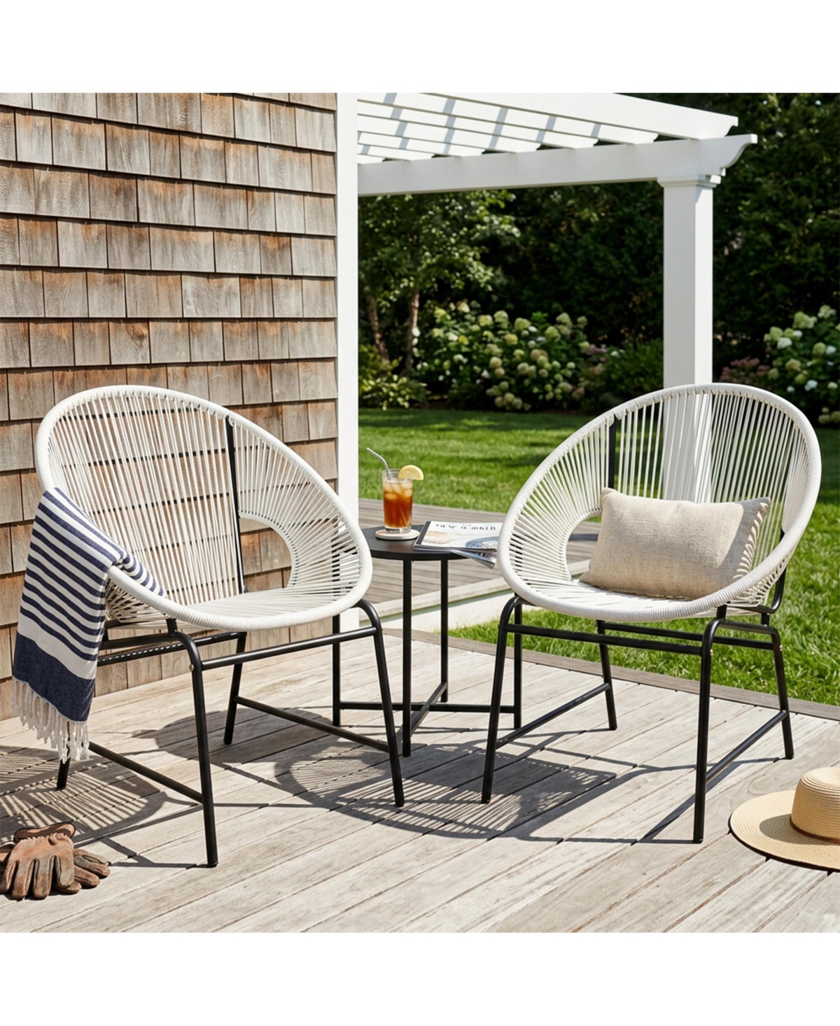 Click here for Rainsken Outdoor Patio Wicker Chair Set of 2  Oval... prices