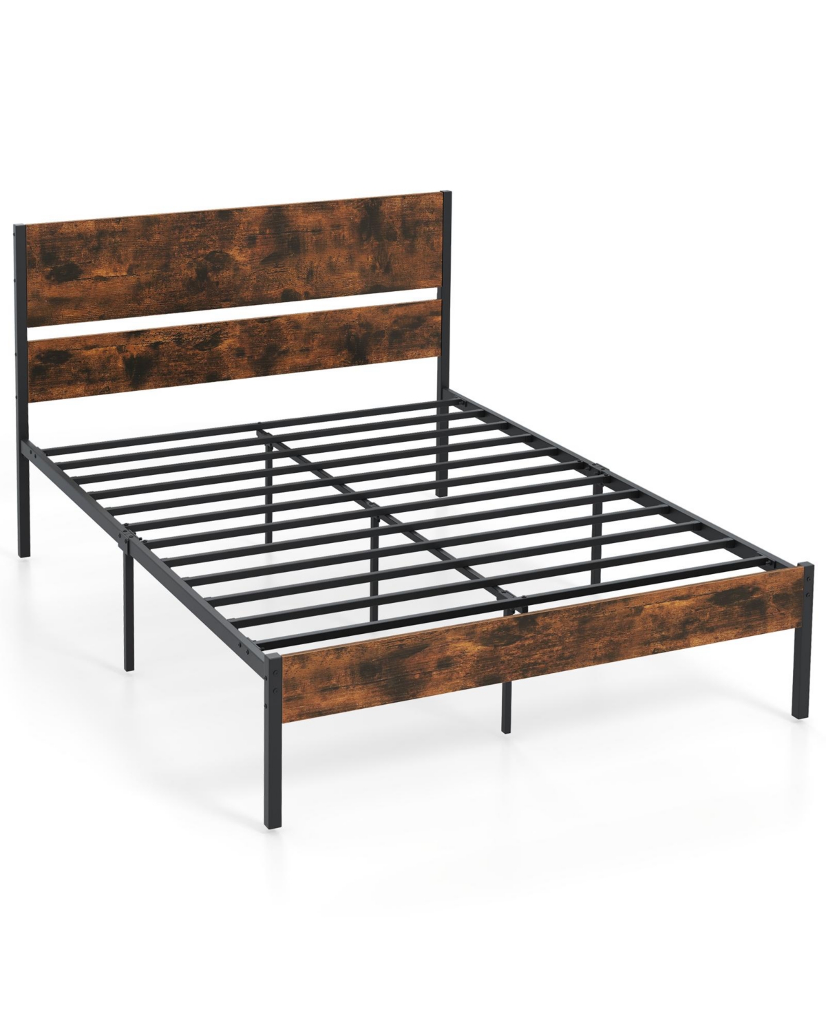 Click here for Sugift Full Size Metal Bed Frame with Wooden Headb... prices