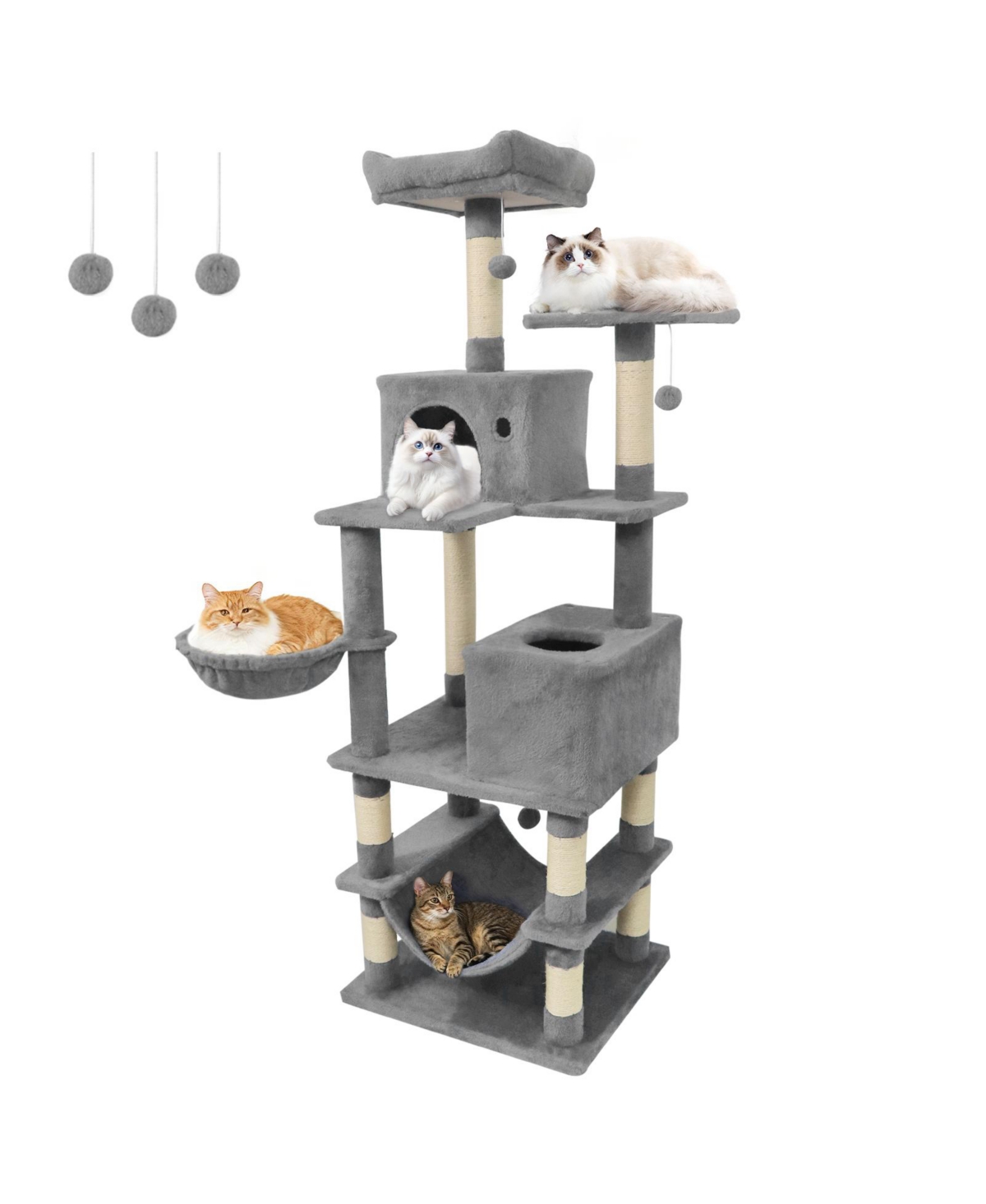 Click here for Cozito Cat Tree 66 in with 2 Condos and Sisal Scra... prices