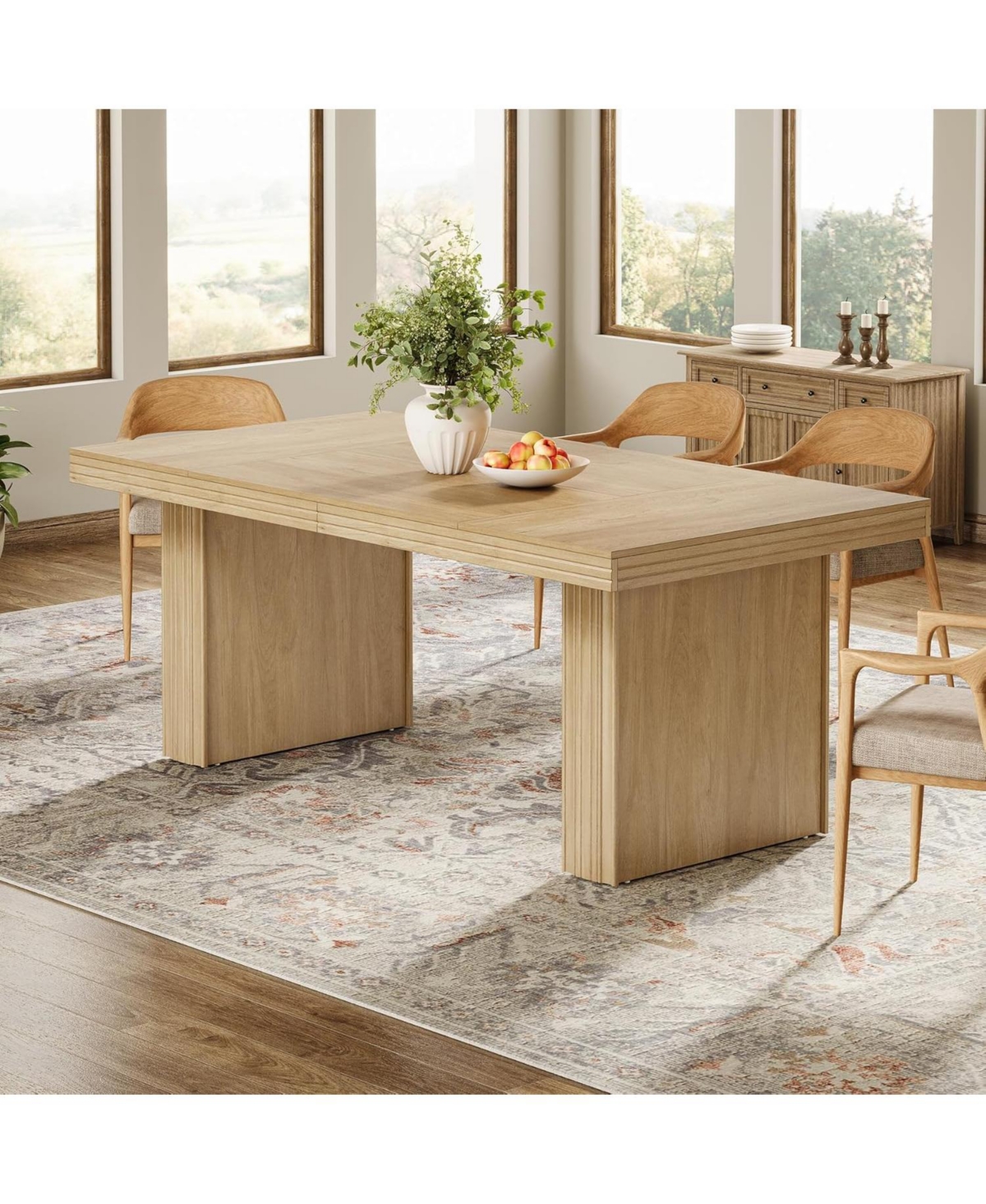 Click here for Tribesigns Farmhouse Dining Table for 6  Kitchen T... prices