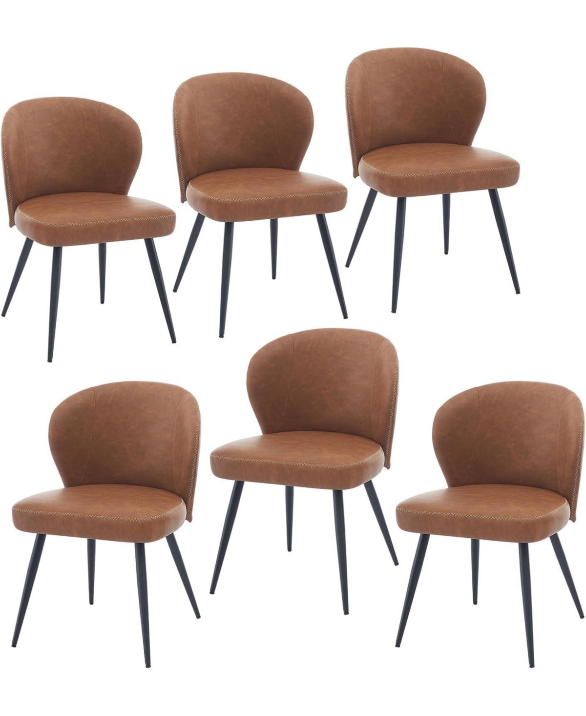 Click here for gaomon Dining Chairs Set of 6 Ergonomic Leather Up... prices