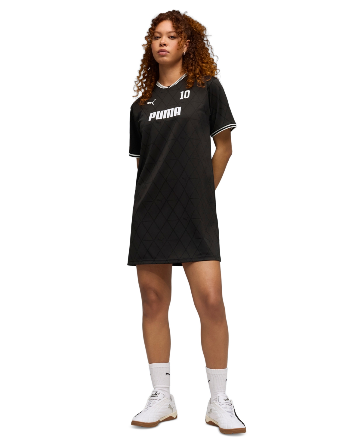 Click here for Puma Womens V-Neck Relaxed Jersey Dress - Puma Bla... prices