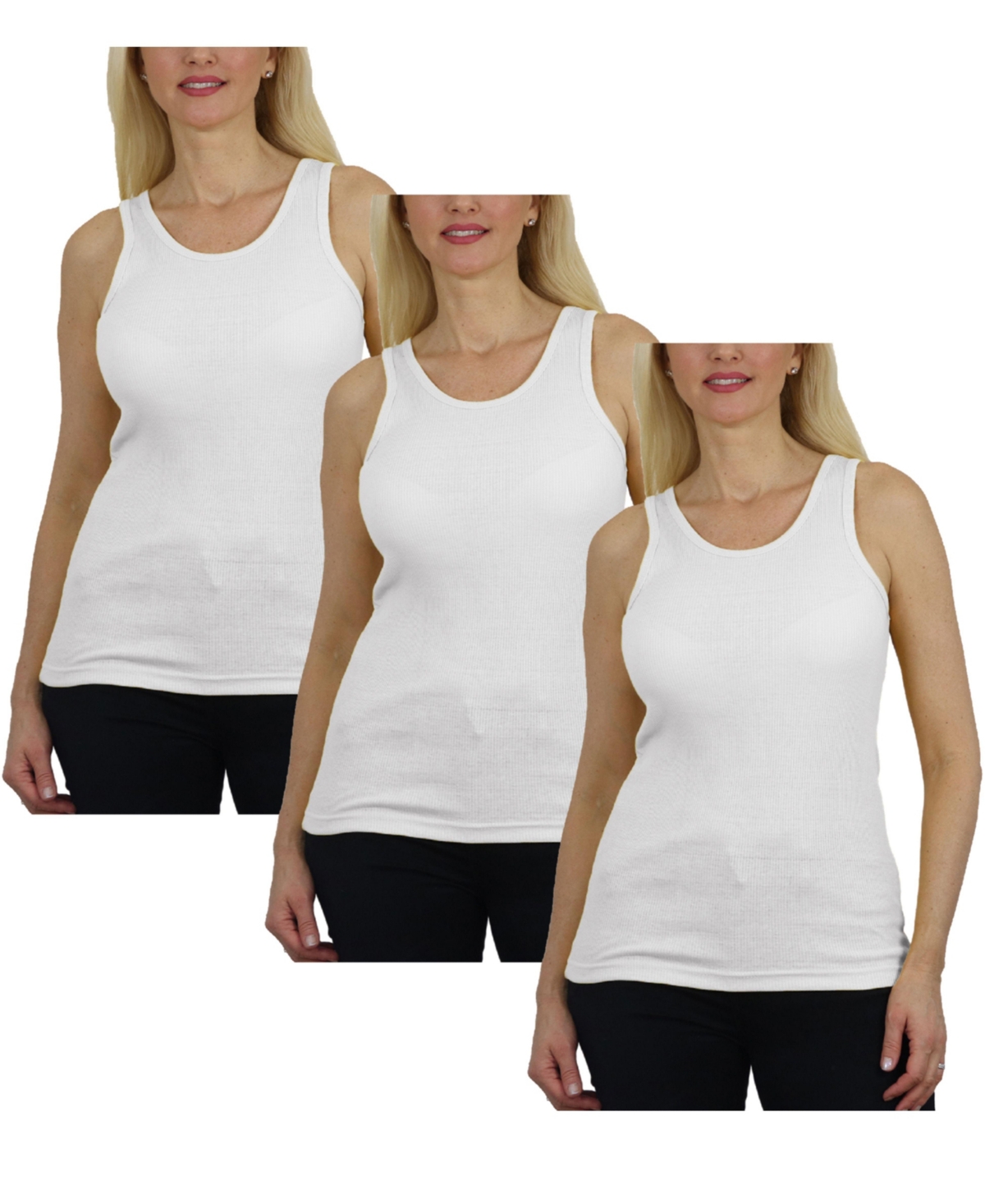 Click here for Galaxy By Harvic Womens Loose Fit Ribbed Tank Top-... prices