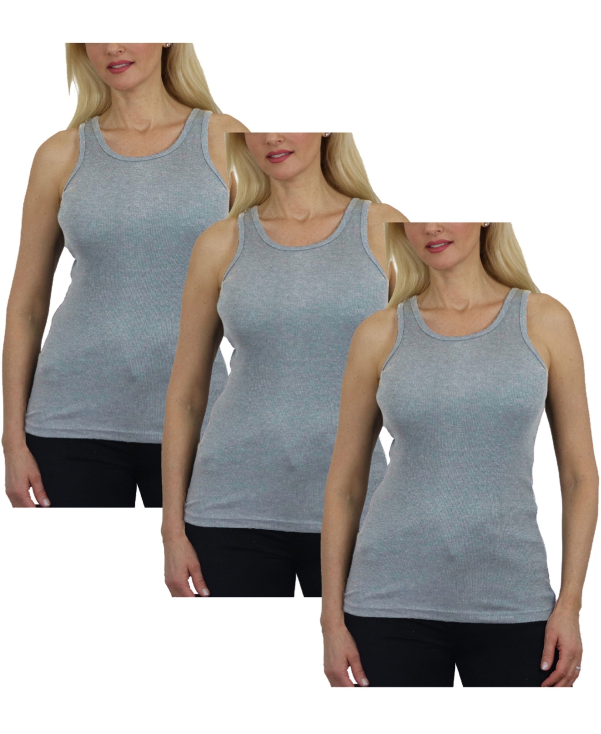 Click here for Galaxy By Harvic Womens Loose Fit Ribbed Tank Top-... prices