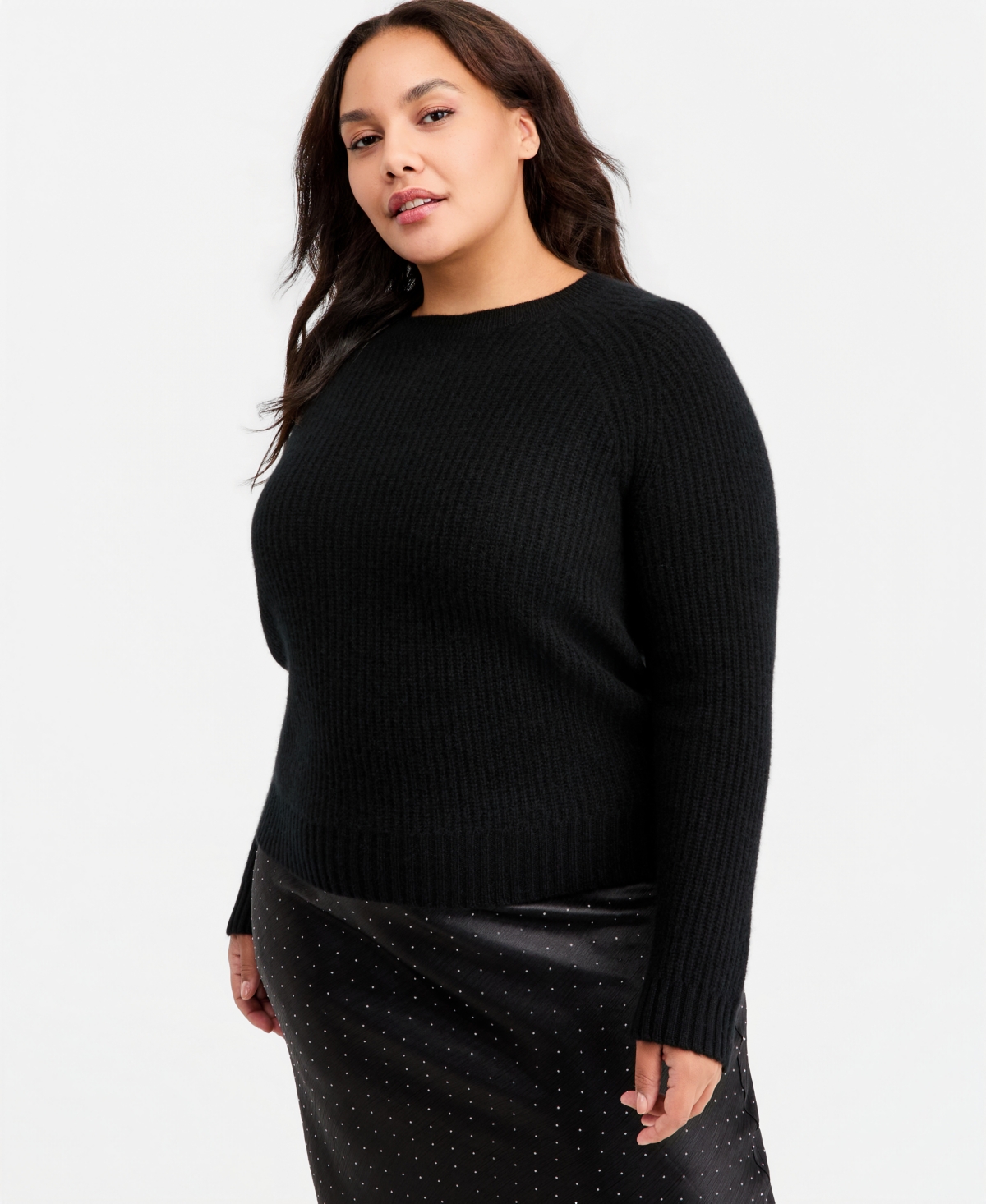 Click here for Charter Club Plus Size Cashmere Shaker-Stitched Sw... prices
