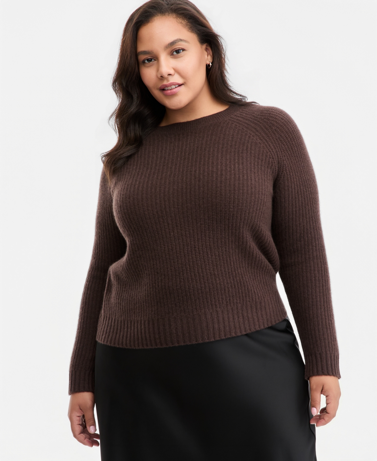 Click here for Charter Club Plus Size Cashmere Shaker-Stitched Sw... prices