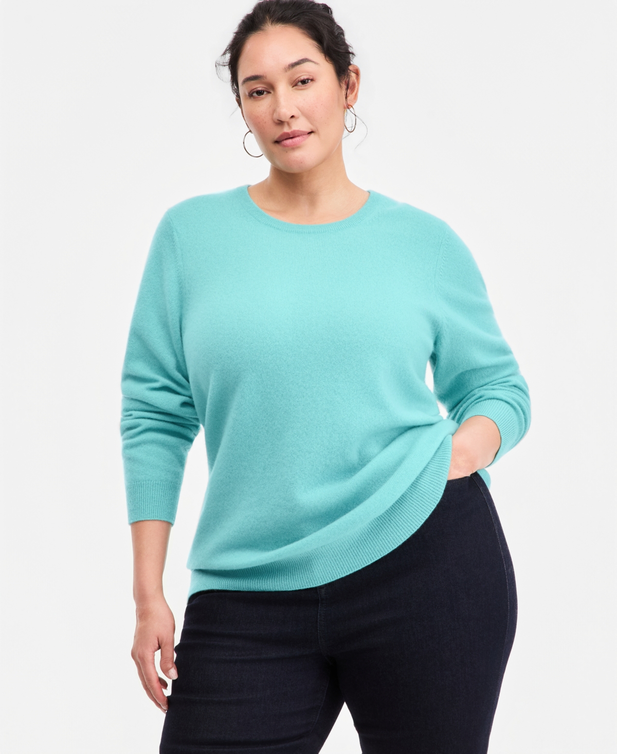 Click here for Charter Club Plus Size 100 Cashmere Crewneck Sweat... prices