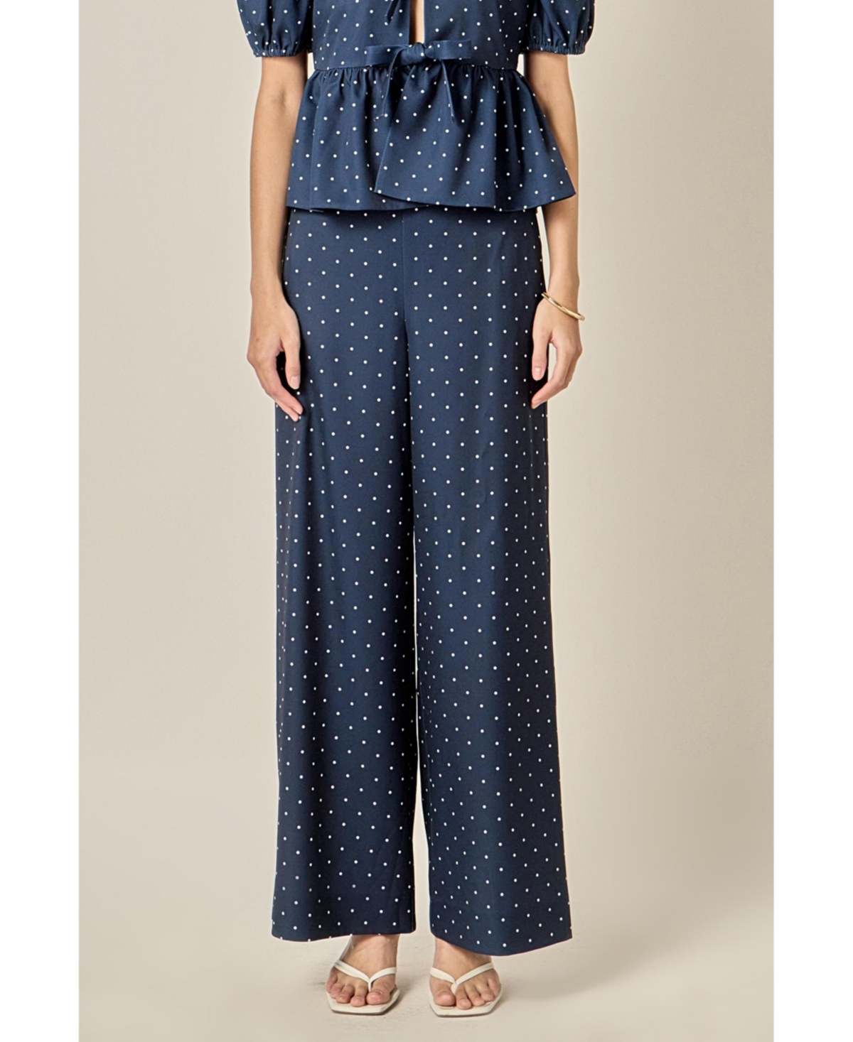 Click here for English Factory Womens Polka Dot Long Pants - Navy prices