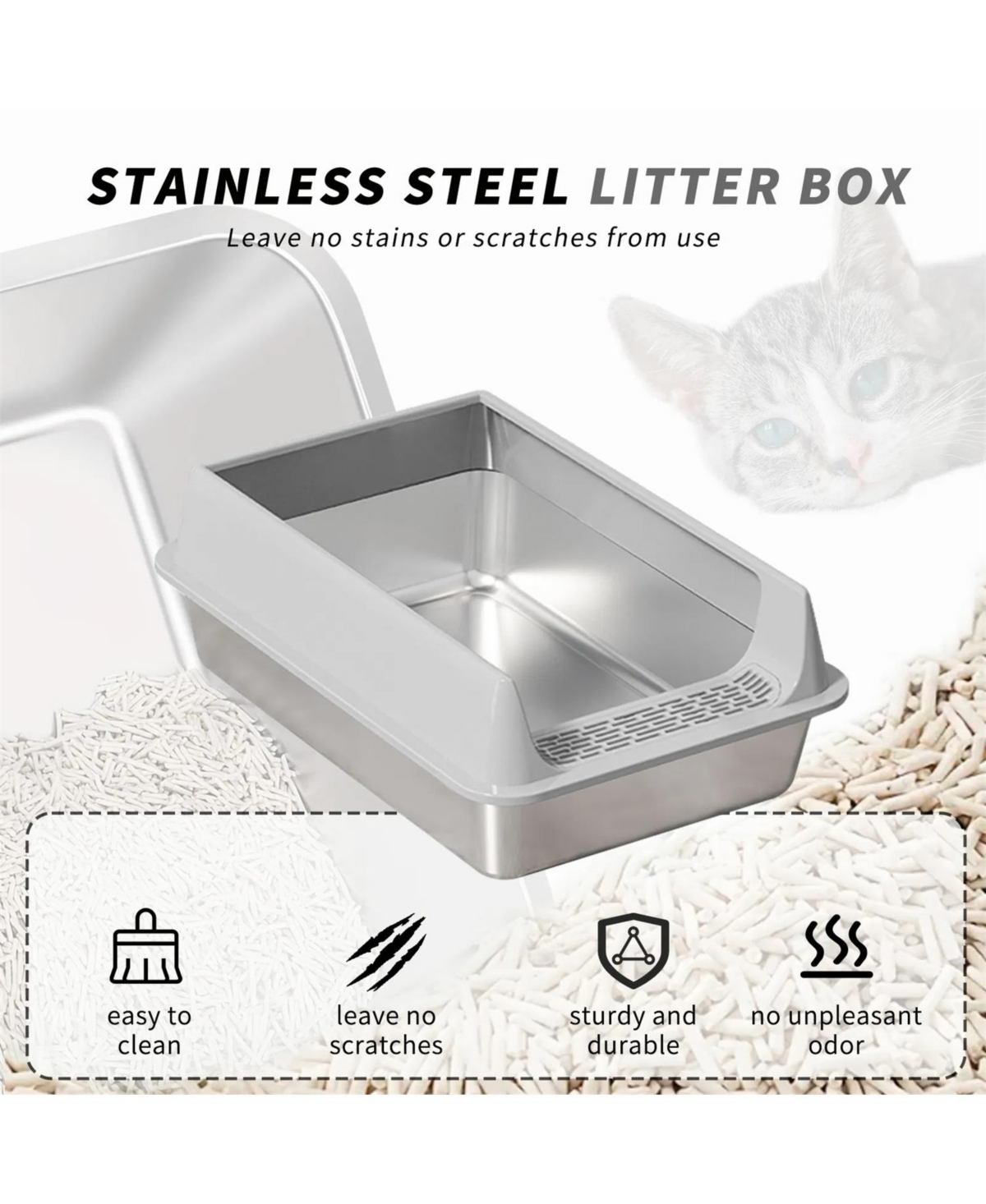 Click here for Zeus and Ruta Stainless Steel Cat Litter Box with... prices