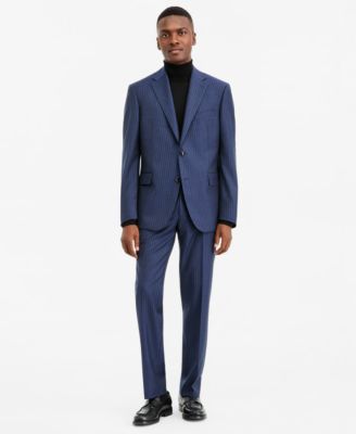 Click here for The Mens Store Mens All Wool Modern Fit Blue Strip... prices