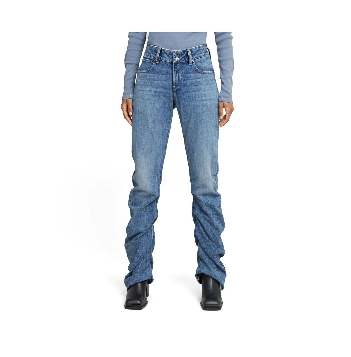 Click here for G-Star Womens G-Staq Low Bootcut Jeans - Faded sea... prices