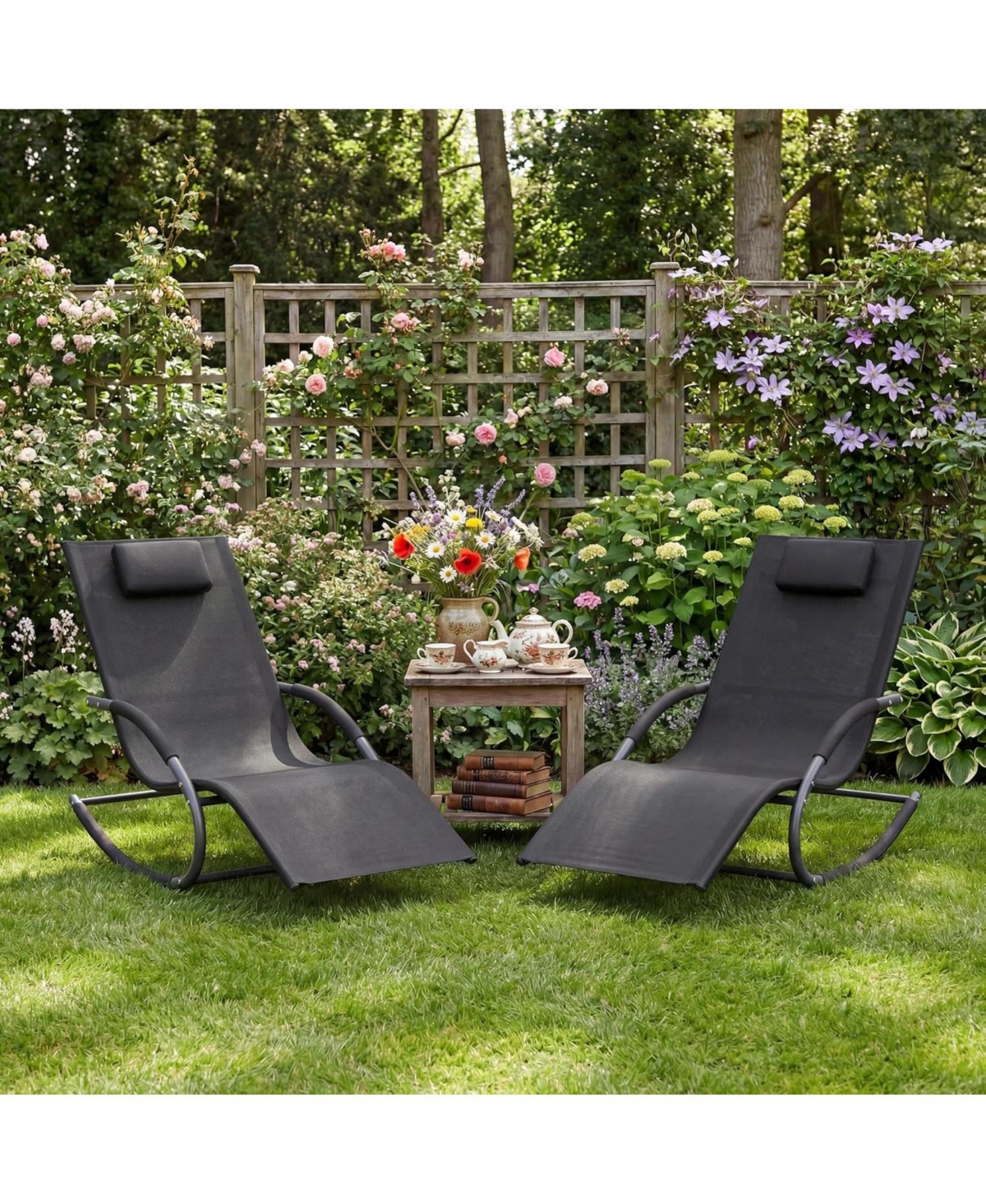 Click here for gaomon Outdoor Lounge Chair  Adjustable Patio Chai... prices