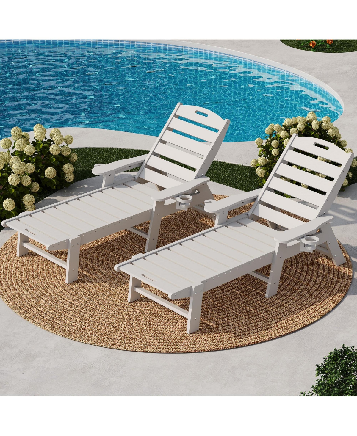 Click here for Homfan 5-Position Chaise Lounge Outdoor  Oversized... prices