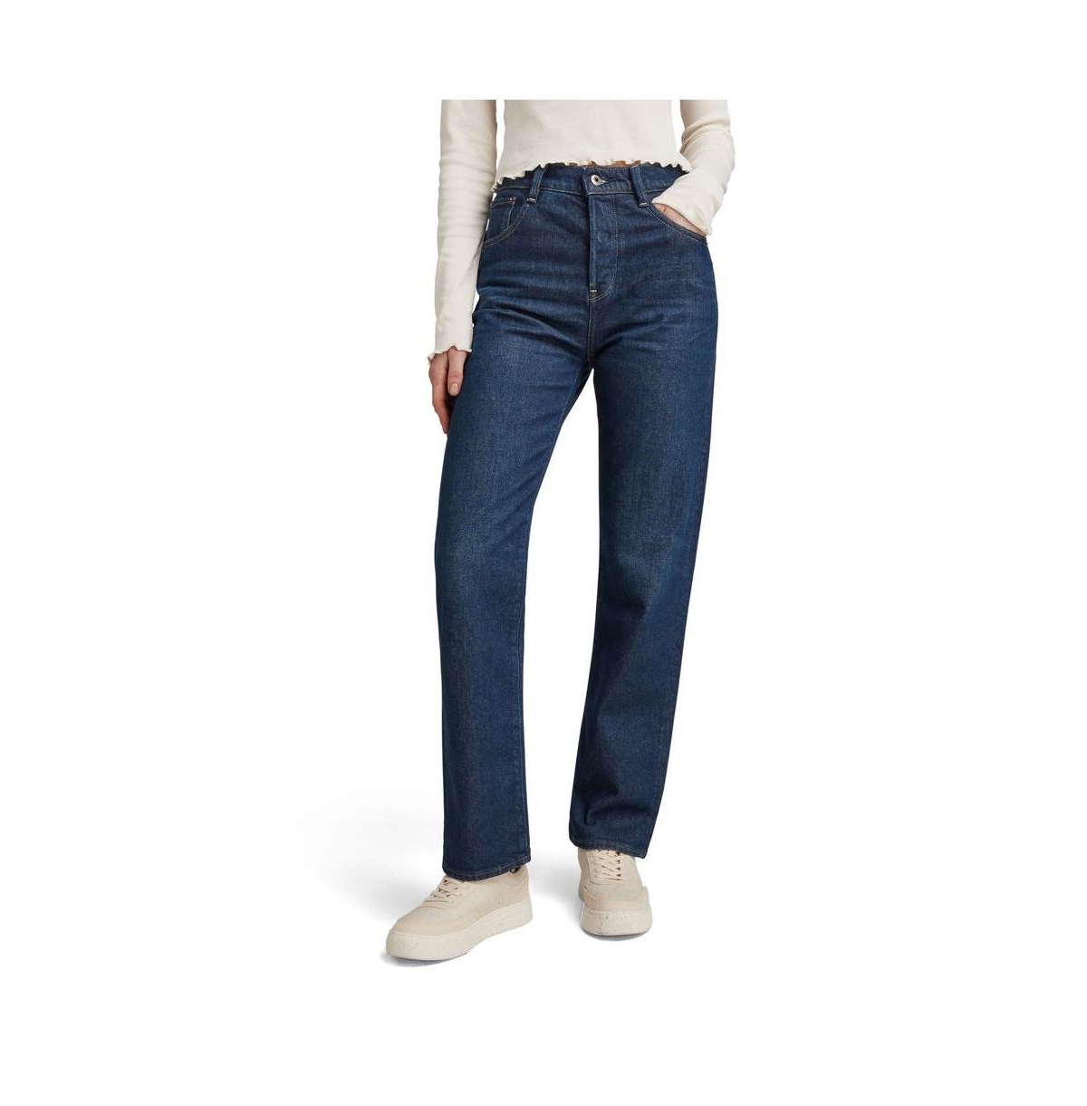 Click here for G-Star Womens Viktoria High Straight Jeans - Worn... prices