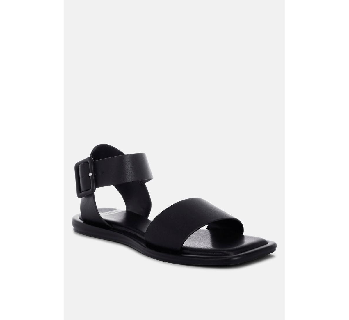 Click here for Rag & Co Womens Tayana Chunky Buckle Strap Flats -... prices