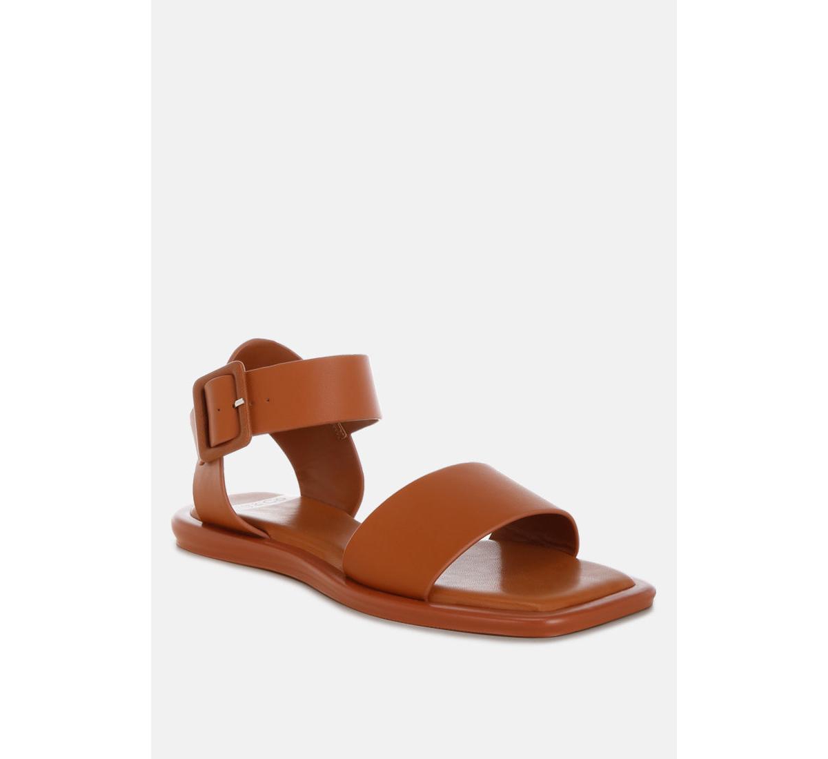 Click here for Rag & Co Womens Tayana Chunky Buckle Strap Flats -... prices